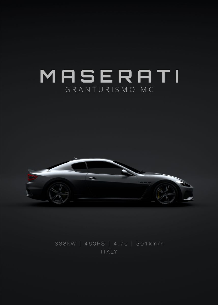'Maserati GranTurismo MC' Poster, picture, metal print, paint by 21 MXM ...