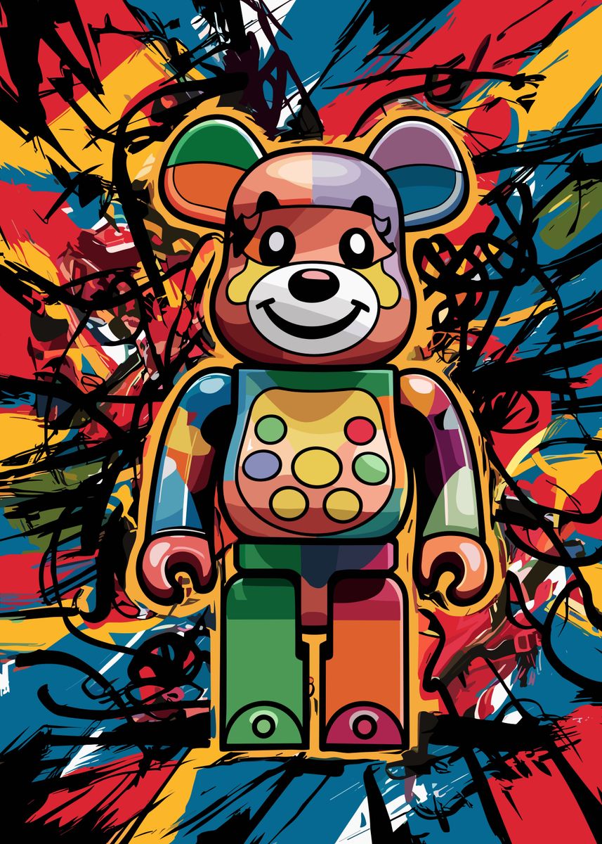 'pop bearbrick' Poster, picture, metal print, paint by Boon Edgar ...