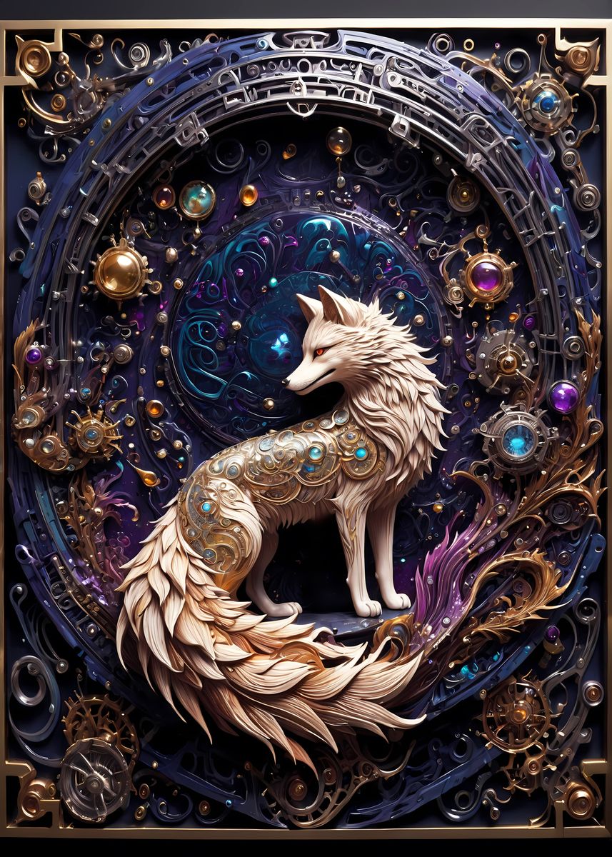 'Legend Steampunk Fox' Poster, picture, metal print, paint by Luong ...