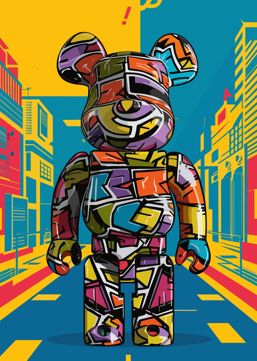 'Bearbrick' Poster, picture, metal print, paint by Boon Edgar | Displate
