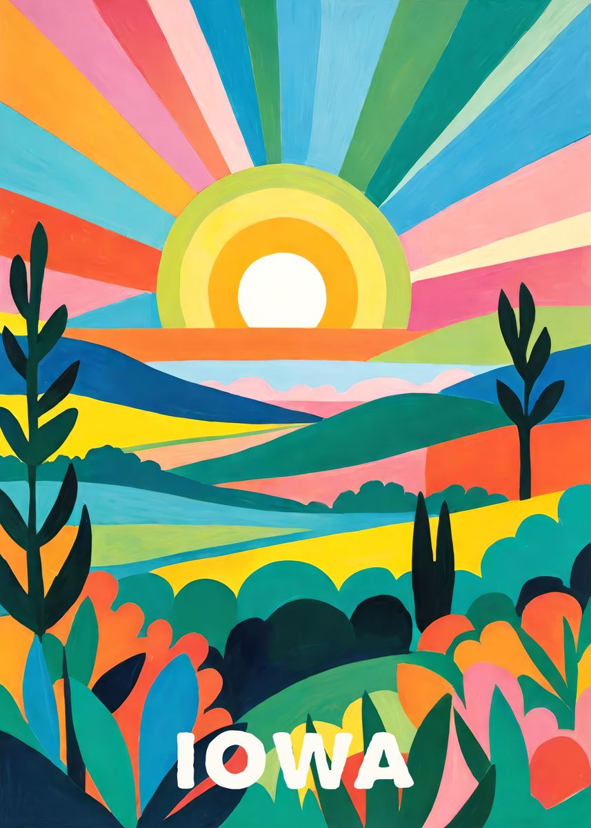'Colorful Iowa Fine Art' Poster, picture, metal print, paint by ...