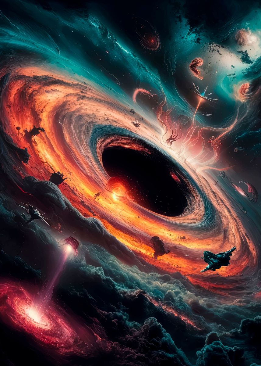 'Galactic Abyss' Poster, picture, metal print, paint by James Garcia | Displate