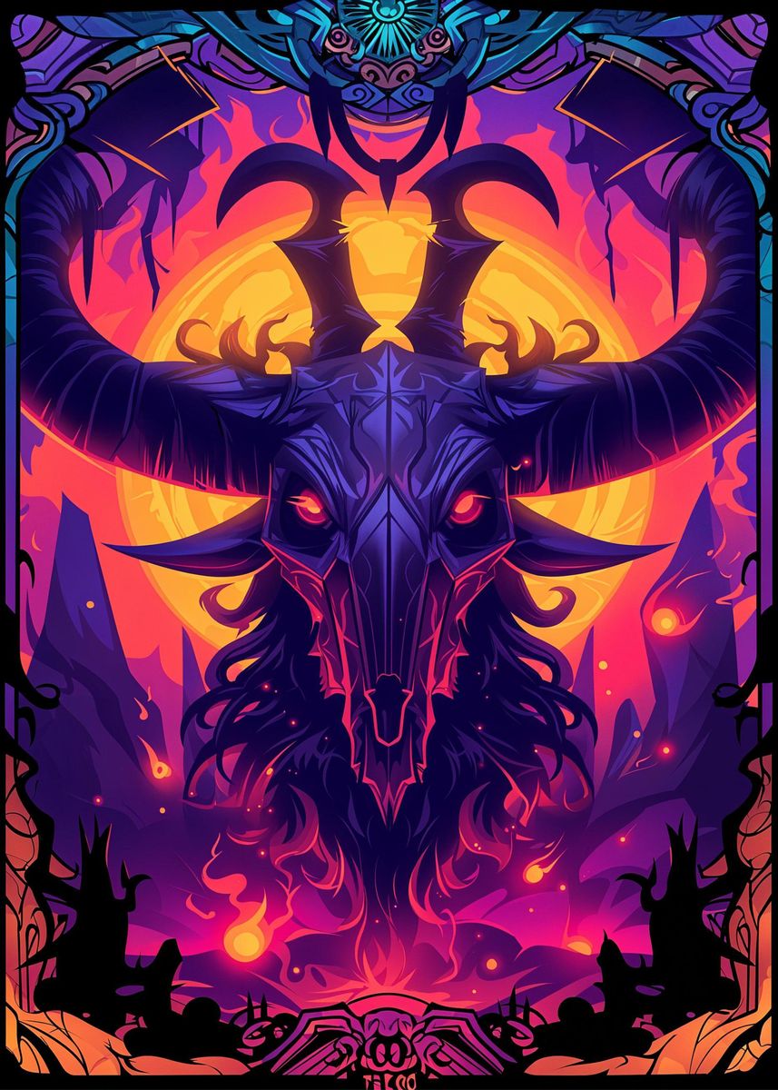 'Baphomet Magic Card' Poster, picture, metal print, paint by SuperNova ...