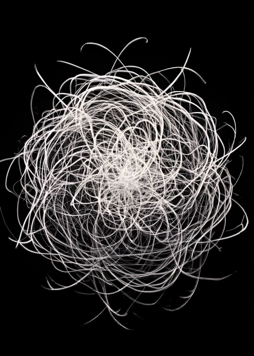 'Anxiety Abstract Art' Poster, picture, metal print, paint by Art Jiyuu ...