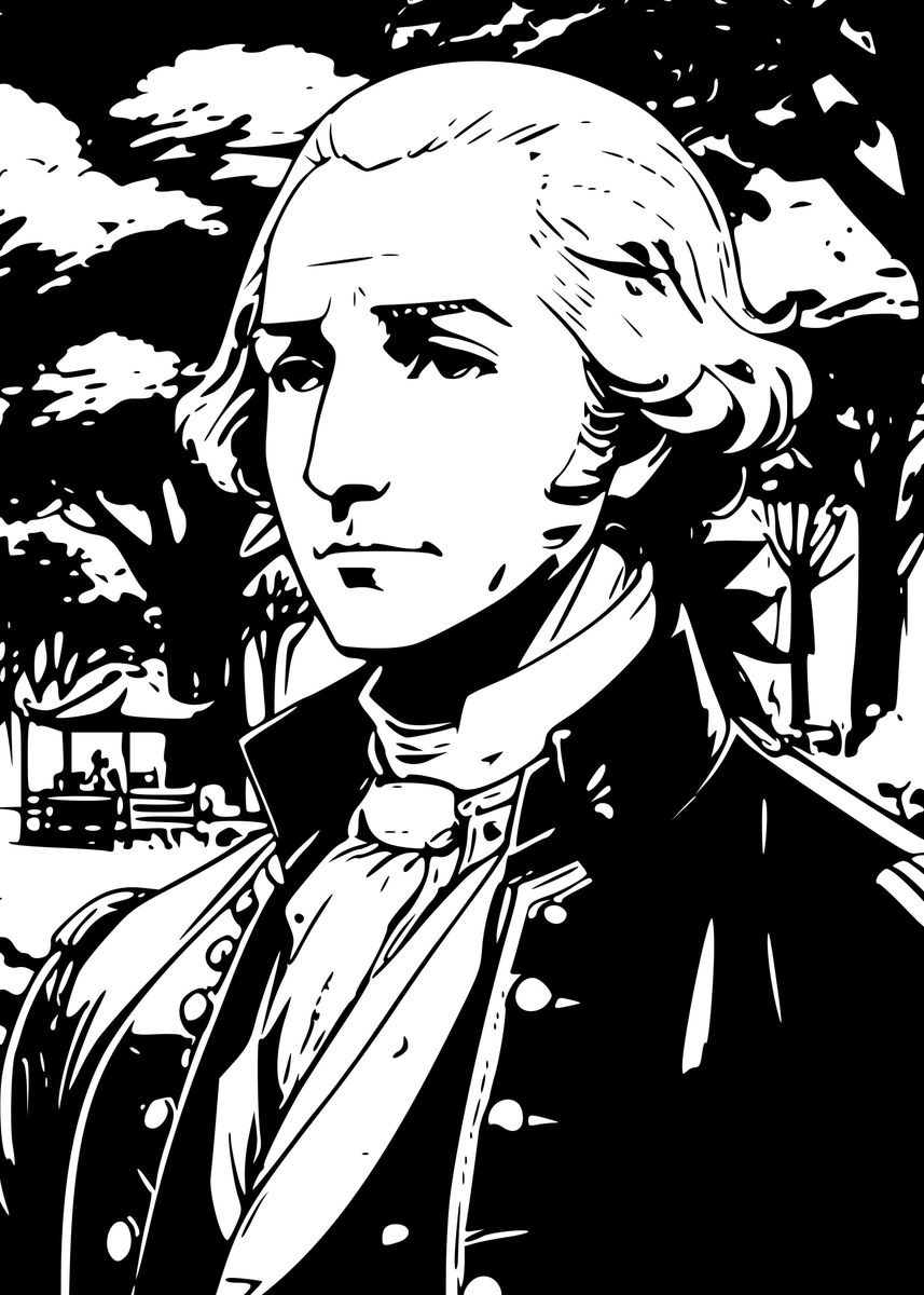 'George Washington' Poster, picture, metal print, paint by Theo | Displate