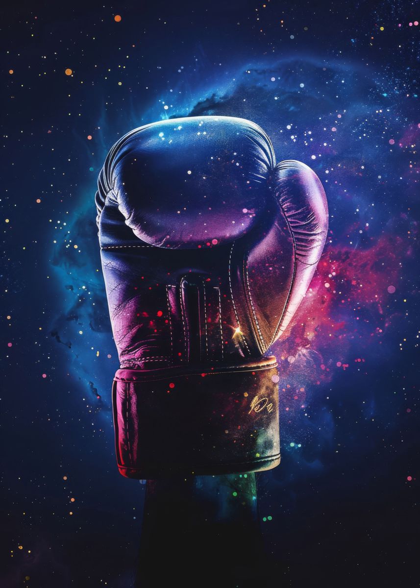 'Boxing Glove Galaxy' Poster, picture, metal print, paint by Oliver Ben ...