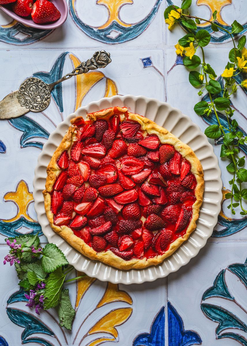 'Strawberry cake' Poster, picture, metal print, paint by Malwina ...