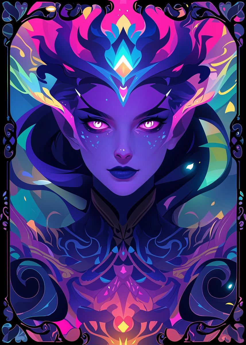 'Nymph Magic Card' Poster, picture, metal print, paint by SuperNova ...