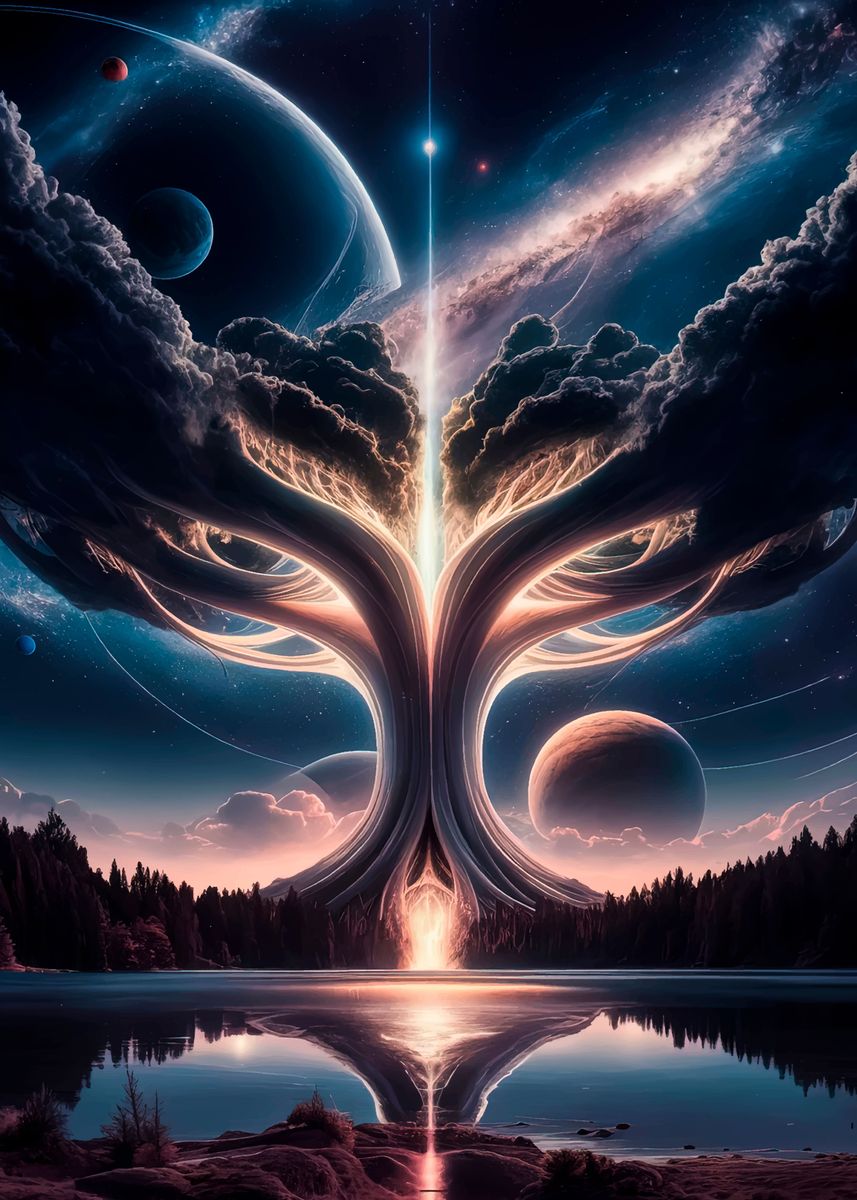 'Celestial Tree ' Poster, picture, metal print, paint by James Garcia ...