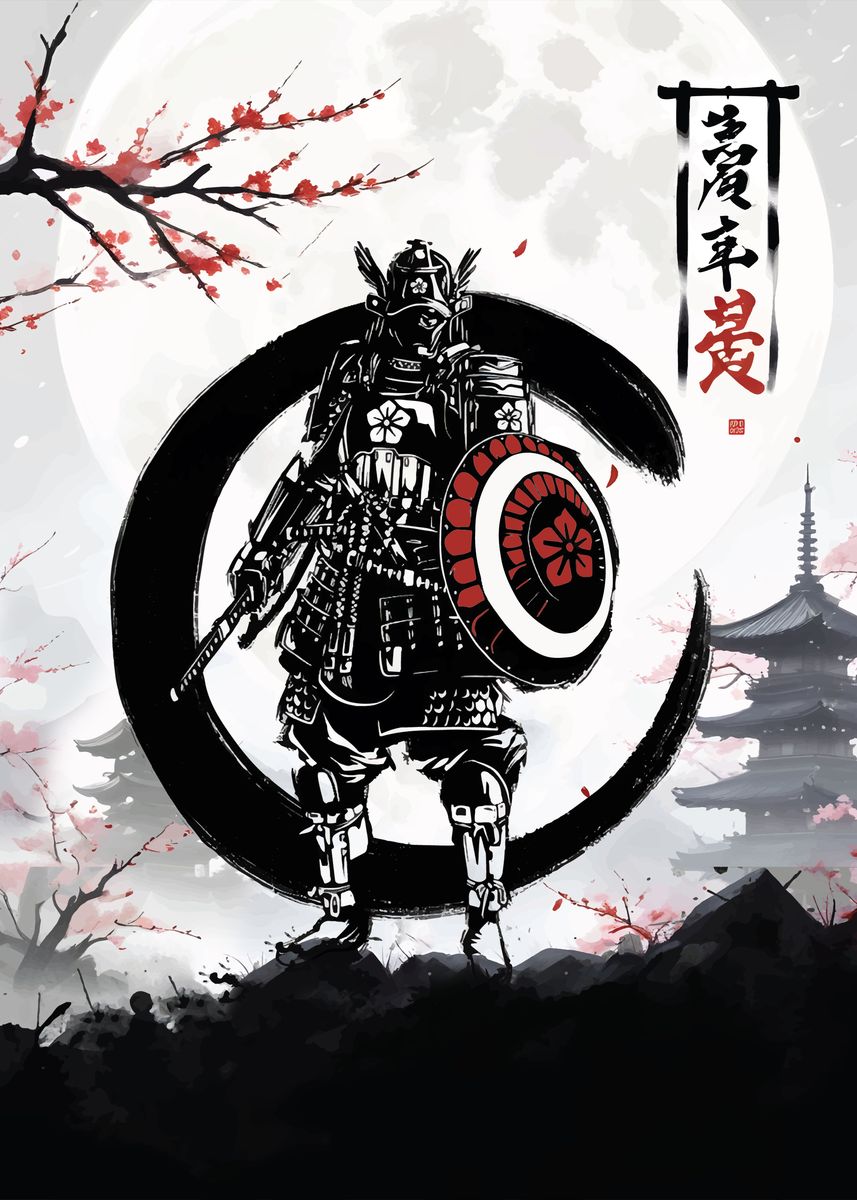 'samurai warrior art' Poster, picture, metal print, paint by ALEX GREZ ...
