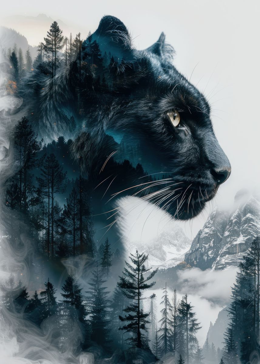 'Leopard portrait' Poster, picture, metal print, paint by Byrdyak ...