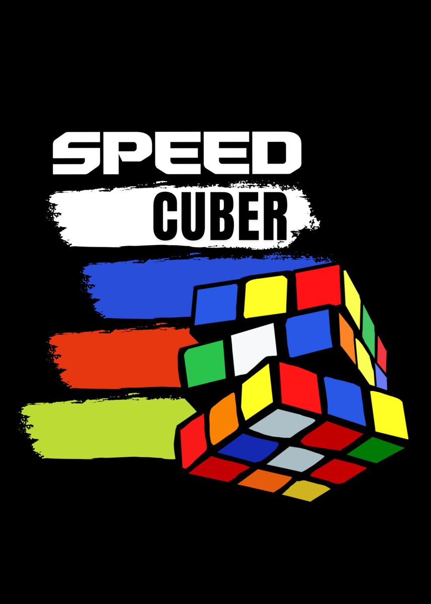 'Speed Rubiks Cube Master C' Poster, picture, metal print, paint by ...