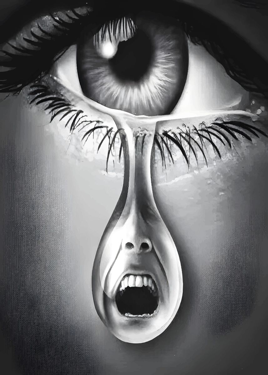 'cry II' Poster, picture, metal print, paint by best art | Displate
