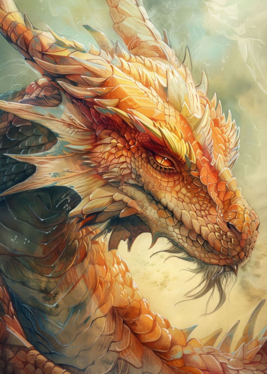 'Magical Dragon' Poster, picture, metal print, paint by Mason Scott ...