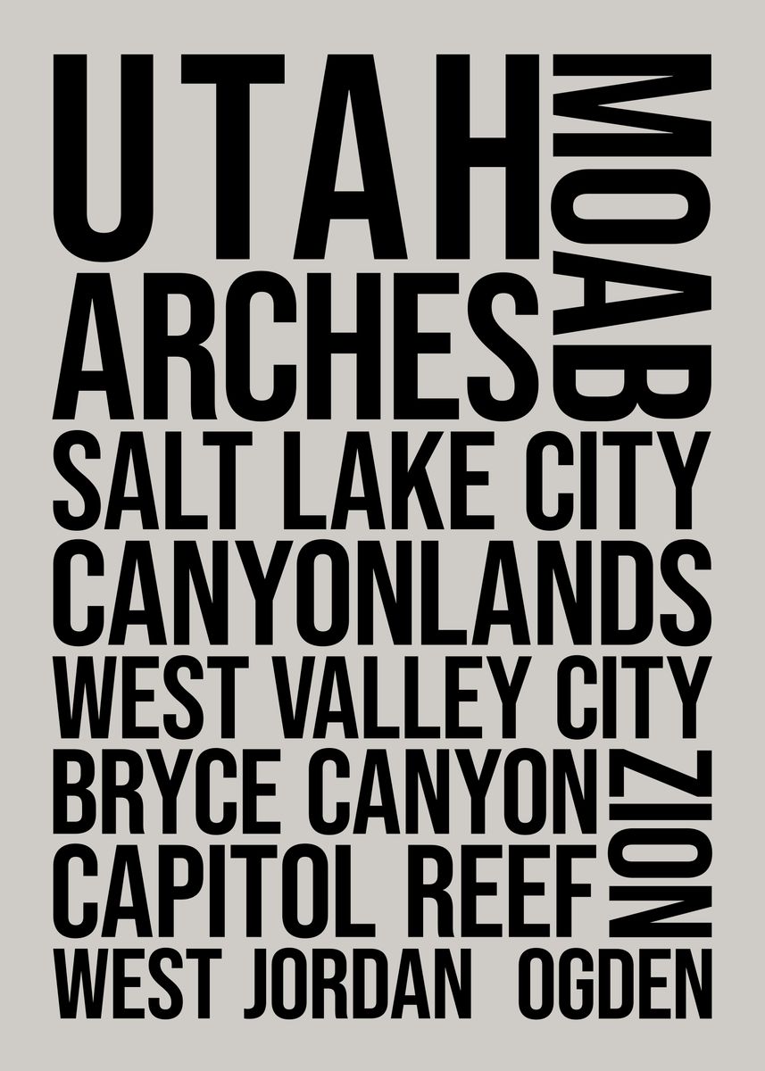 'Utah Cities Travel Art' Poster, picture, metal print, paint by ...