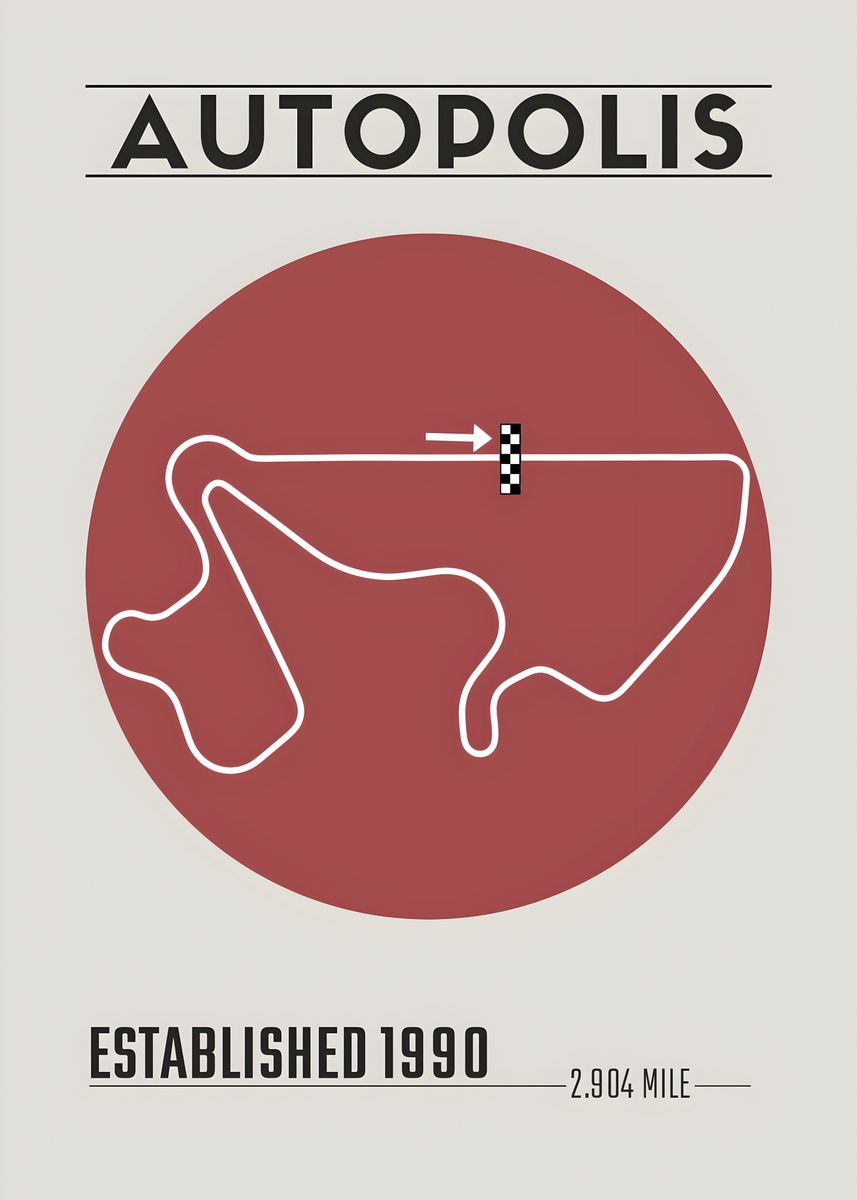 'Autopolis Track Layout' Poster, picture, metal print, paint by Ydha ...