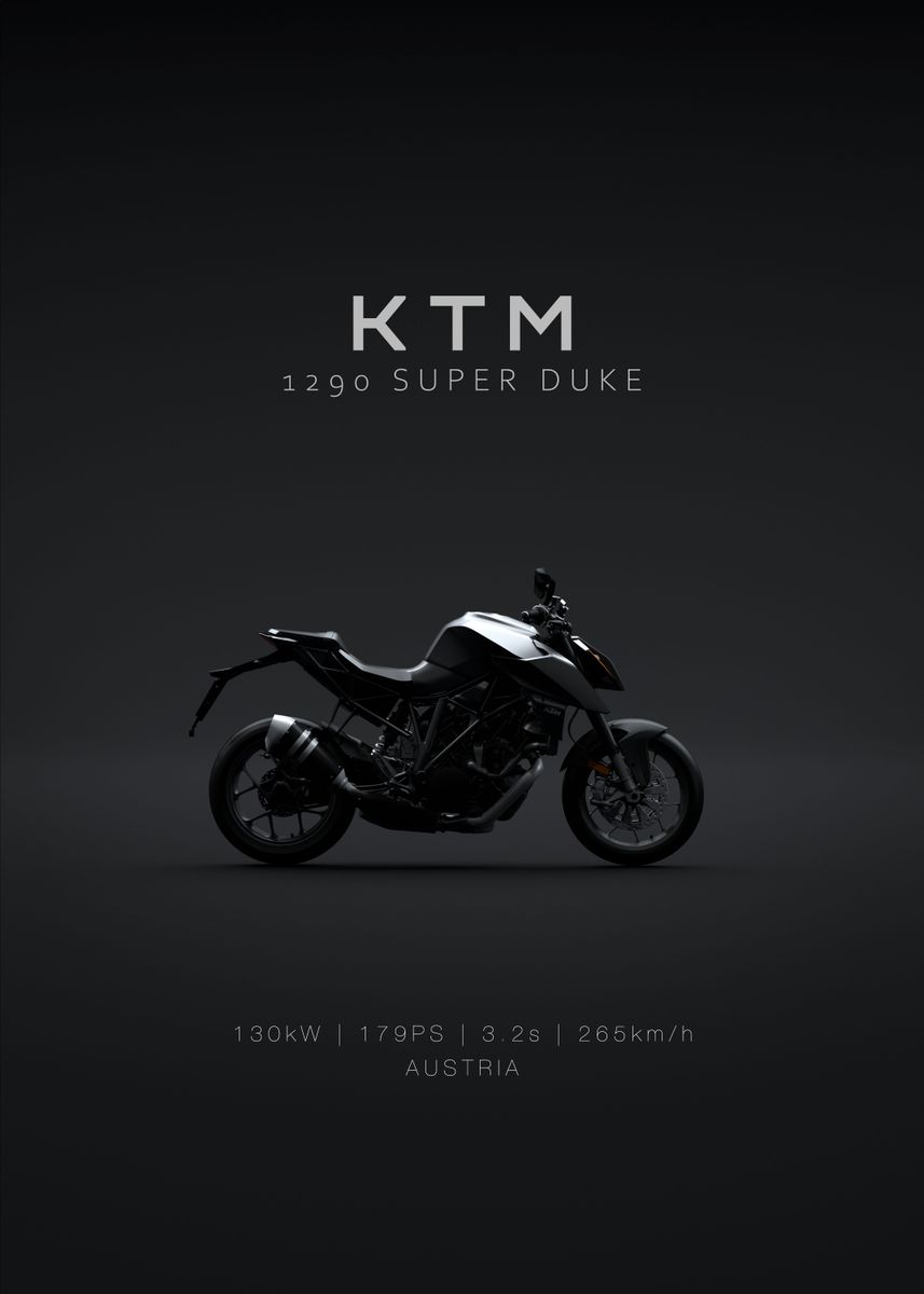 'KTM 1290 Super Duke R' Poster, picture, metal print, paint by 21 MXM ...