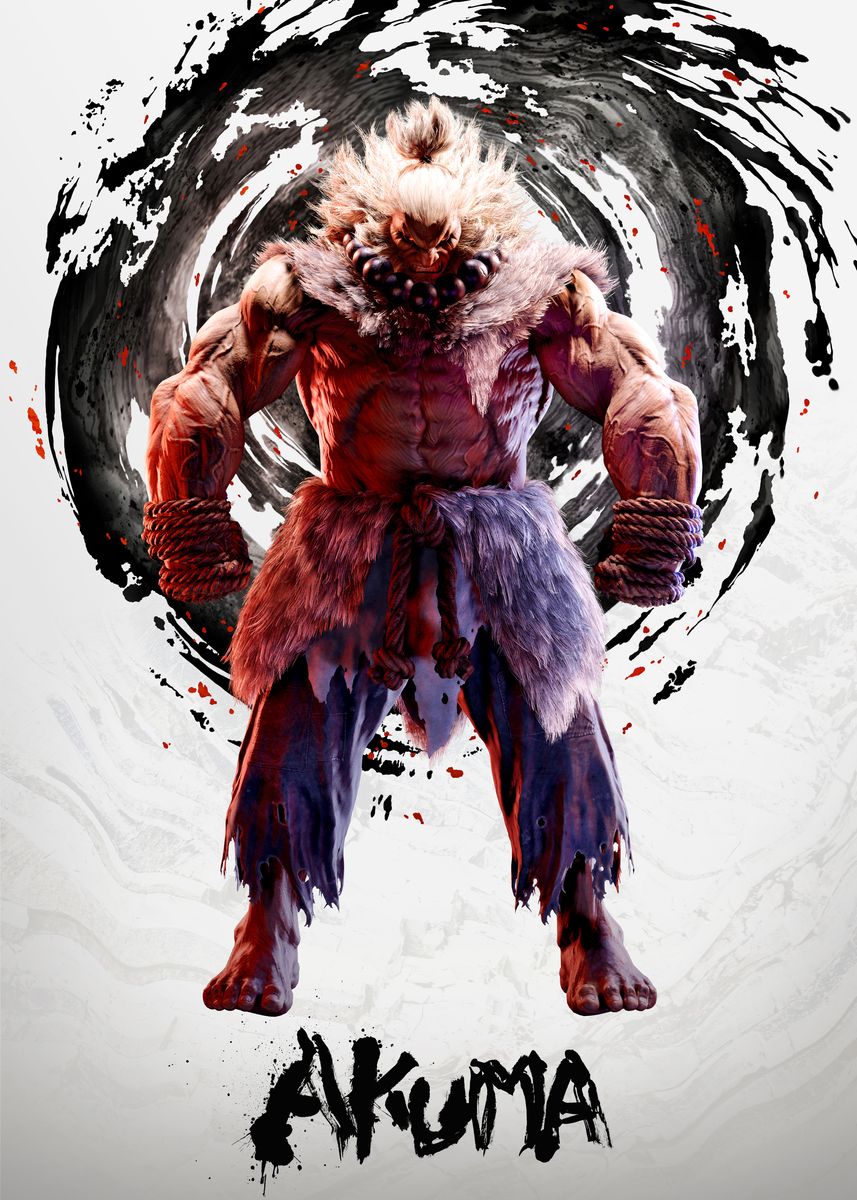 'Akuma' Poster, picture, metal print, paint by Street Fighter | Displate