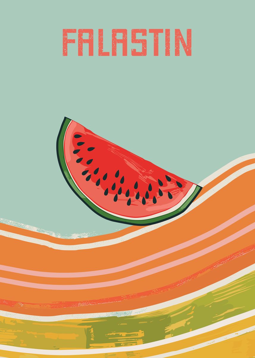 'Road to Falastin Palestine' Poster, picture, metal print, paint by ...