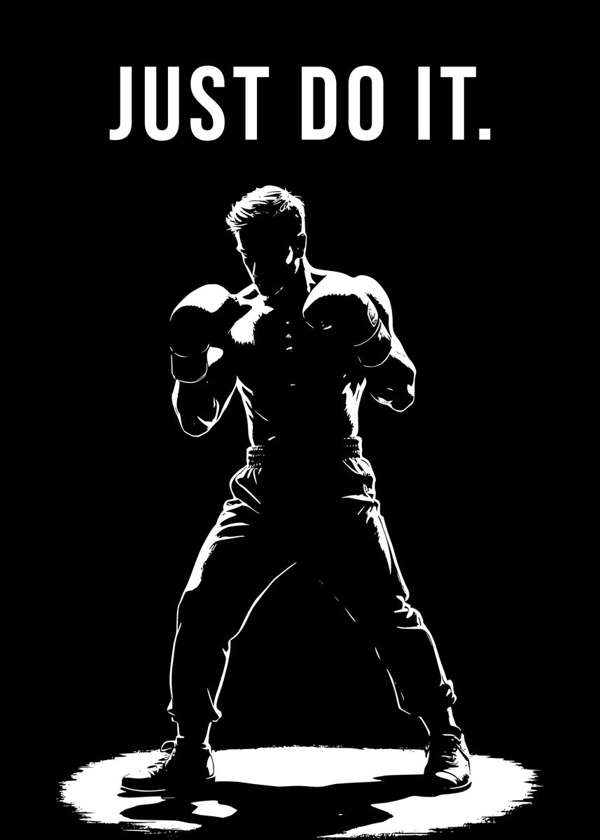 'Just Do It Motivational' Poster, picture, metal print, paint by ...