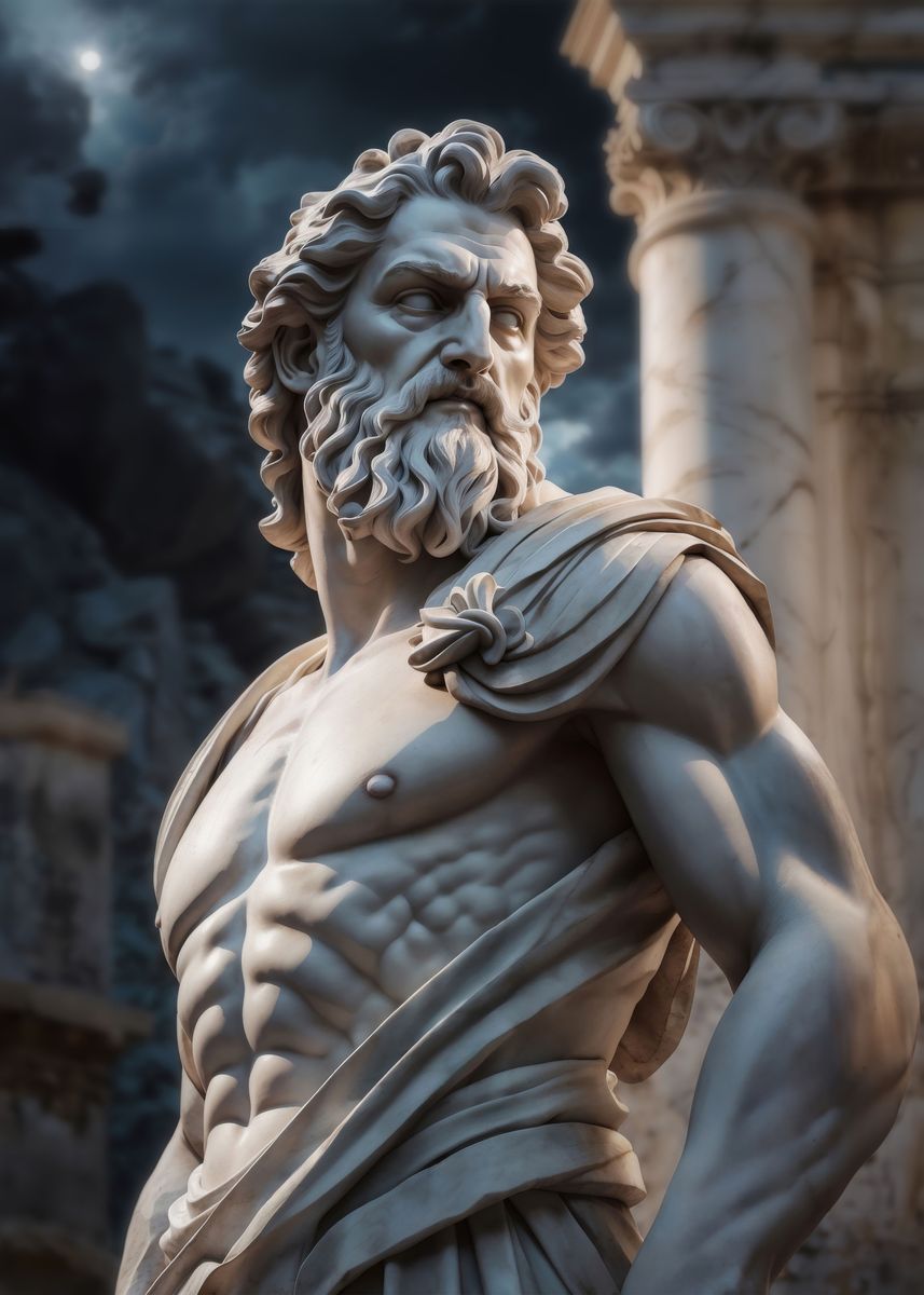 'Stoic Divinity' Poster, picture, metal print, paint by murtzart | Displate