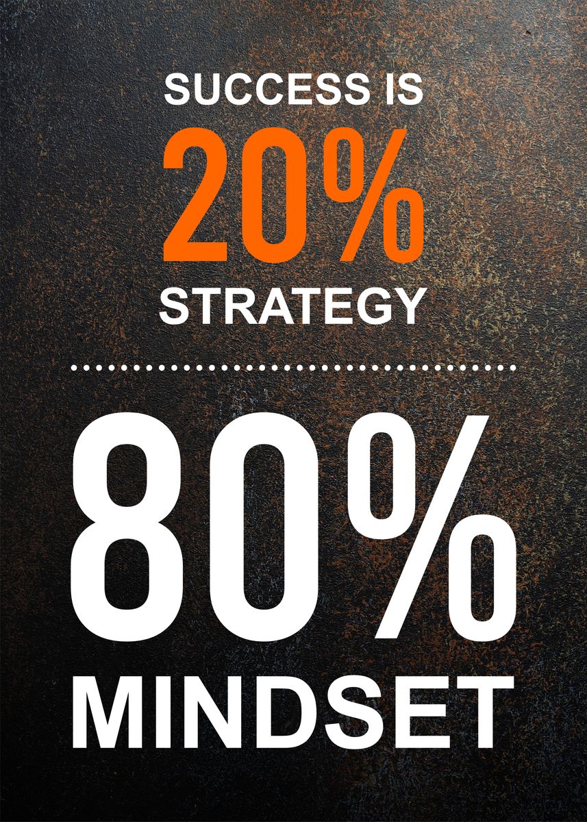 'mindset success motivation' Poster, picture, metal print, paint by ...