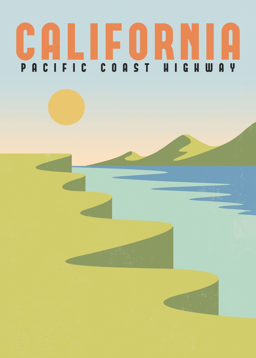 'California Pacific Coast' Poster, picture, metal print, paint by ...