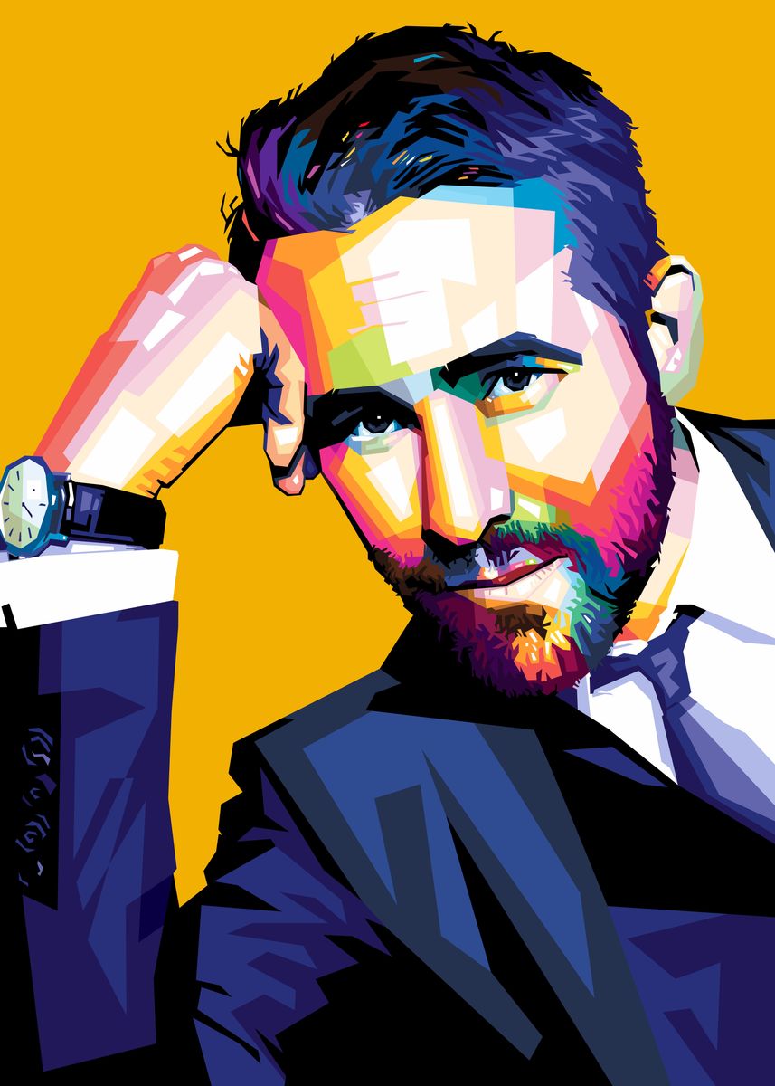'Ryan Reynolds' Poster, picture, metal print, paint by Sherlock Wijaya ...