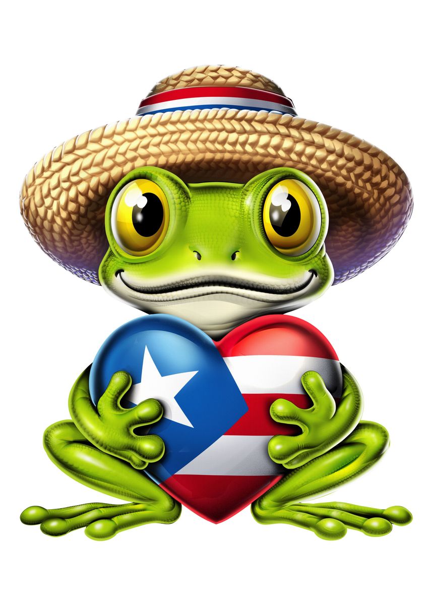 'Puerto Rico Coqui Frog' Poster, picture, metal print, paint by ...
