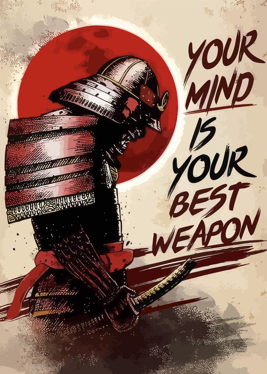 'Samurai Quotes' Poster, picture, metal print, paint by Raul Garcia ...