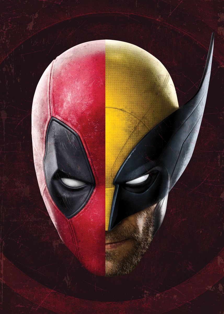 'D & W Split Face' Poster, picture, metal print, paint by Marvel | Displate