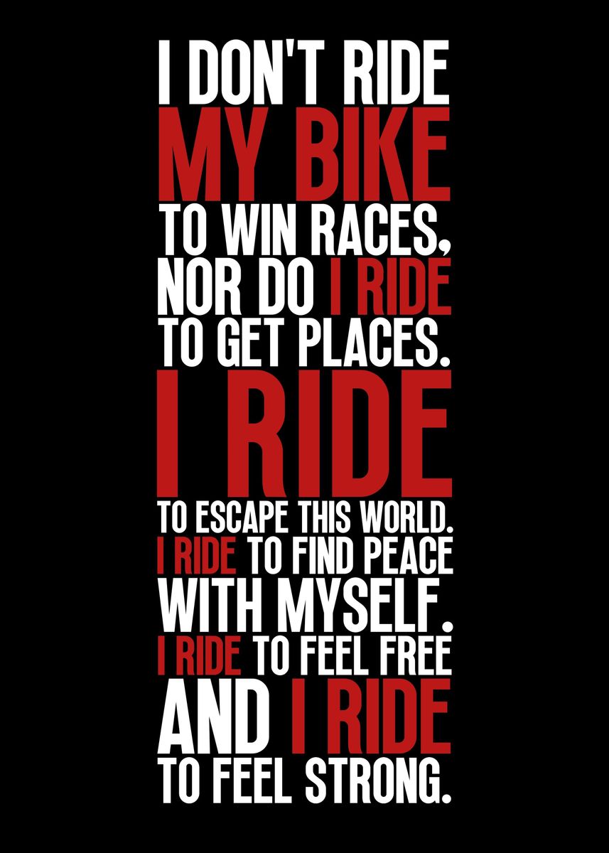 'Cycling Motivation' Poster, picture, metal print, paint by slamet ...
