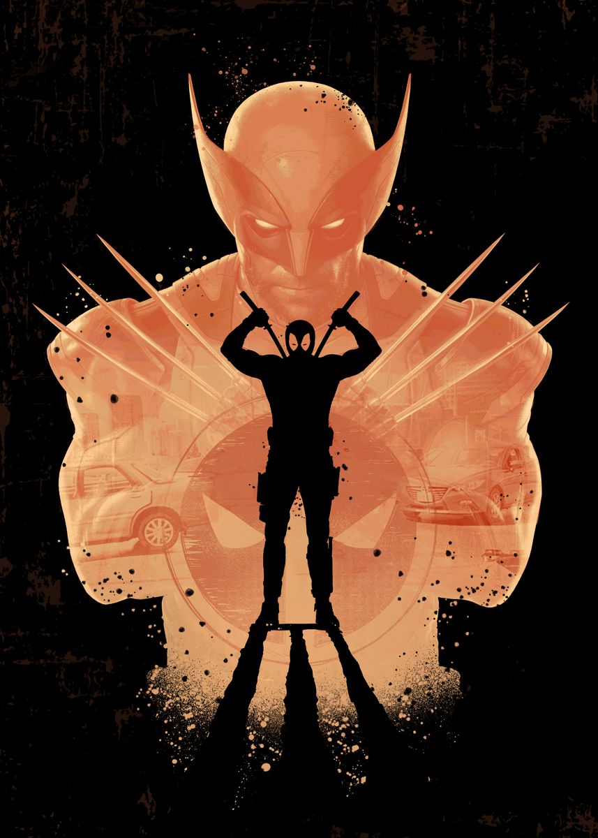 'Wolverine Double Exposure' Poster, picture, metal print, paint by ...