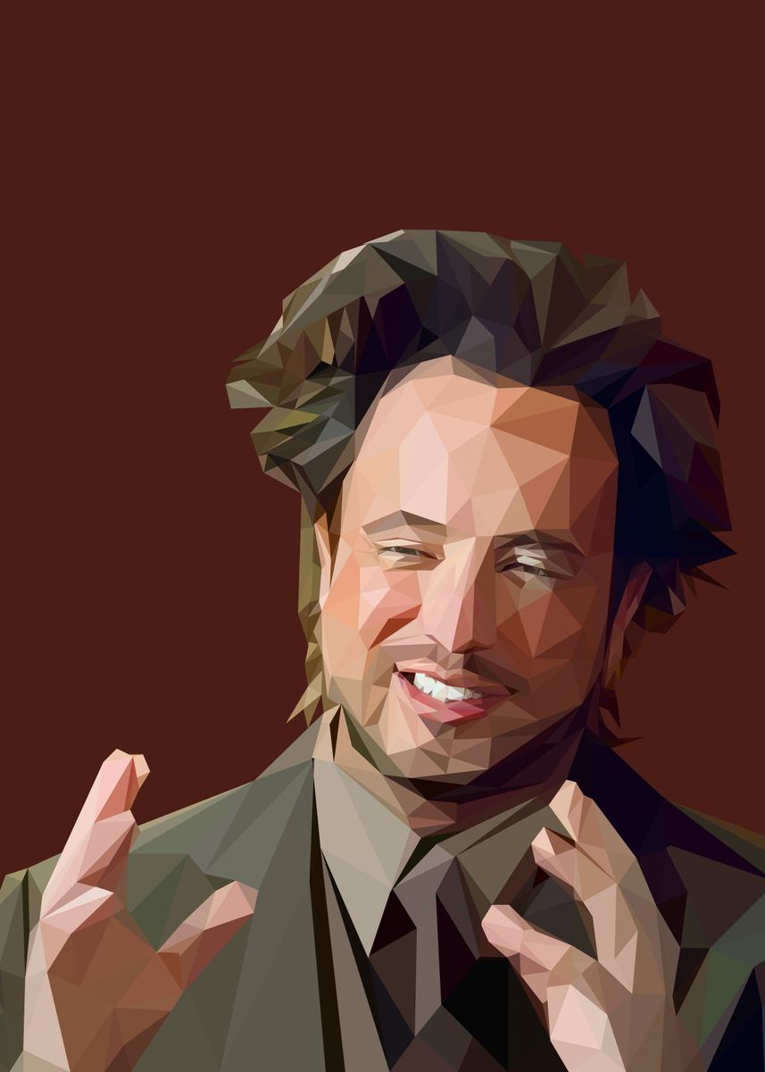 'ancient alien guy' Poster, picture, metal print, paint by Lowpoly ...