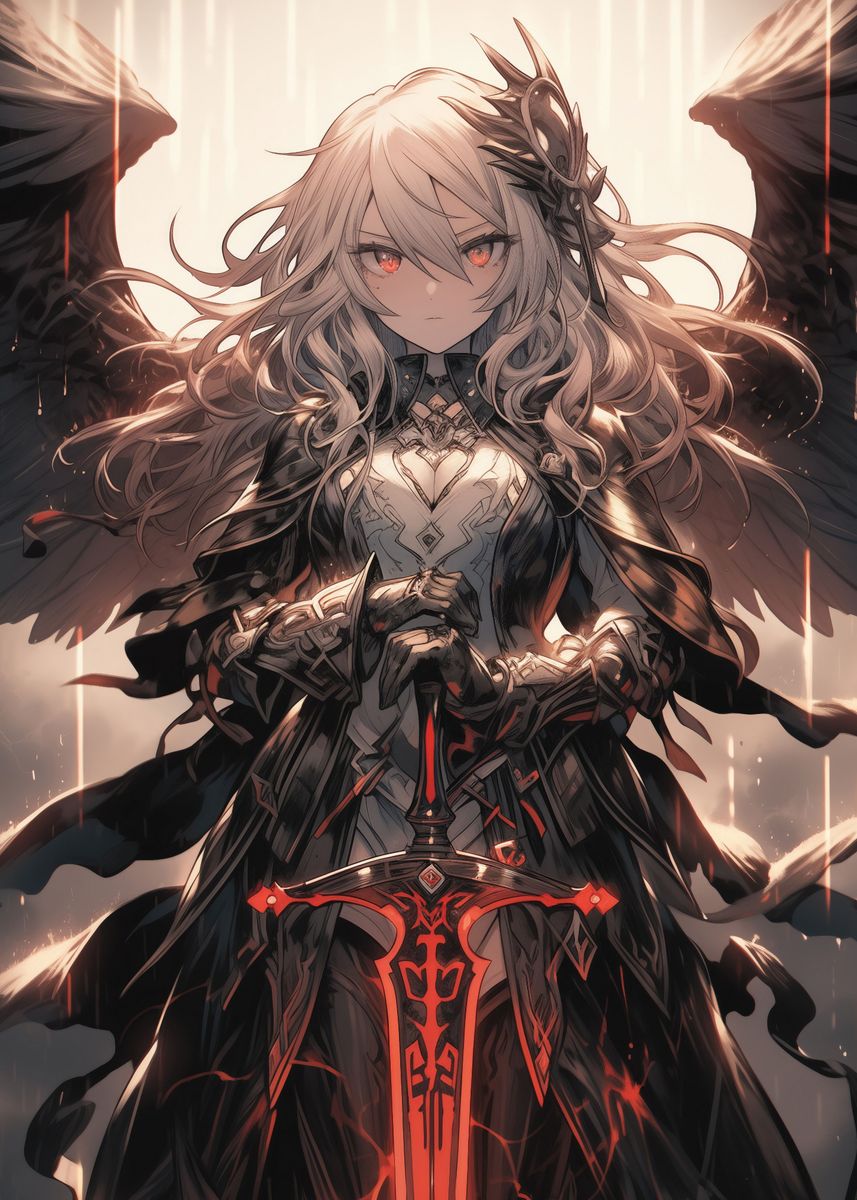 'Anime Warrior' Poster, picture, metal print, paint by Fidy Art | Displate