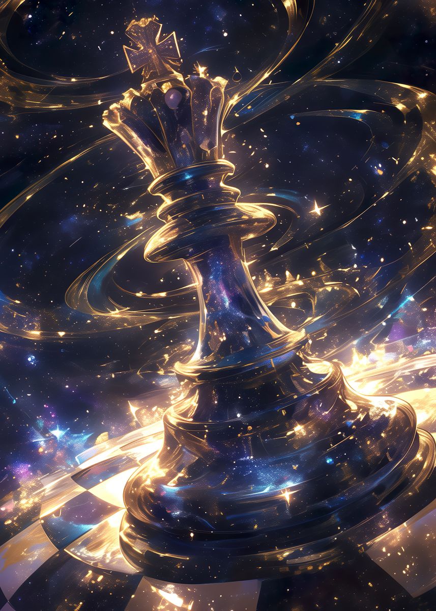 'Galaxy Chess Figure' Poster, picture, metal print, paint by ...