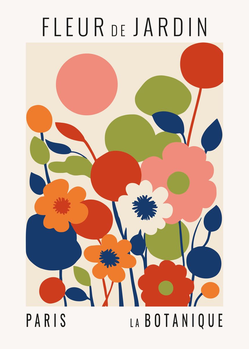 'Abstract Flowers Art' Poster, picture, metal print, paint by ...