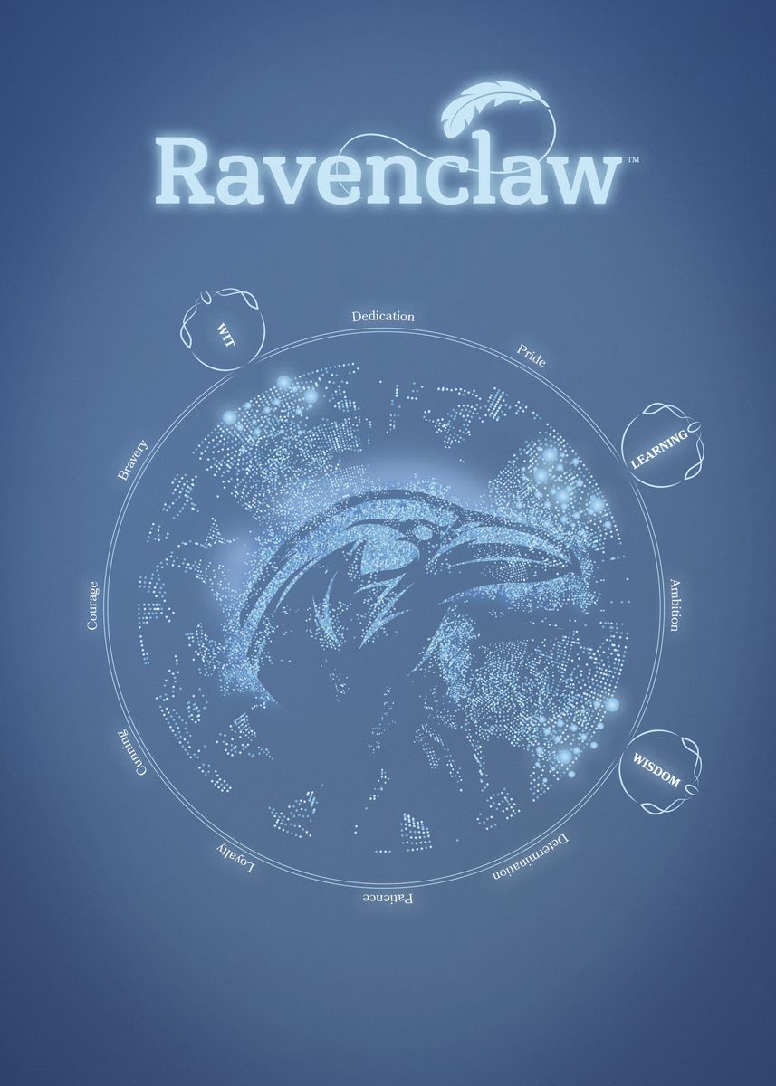 'Ravenclaw Emblem' Poster, picture, metal print, paint by Wizarding ...