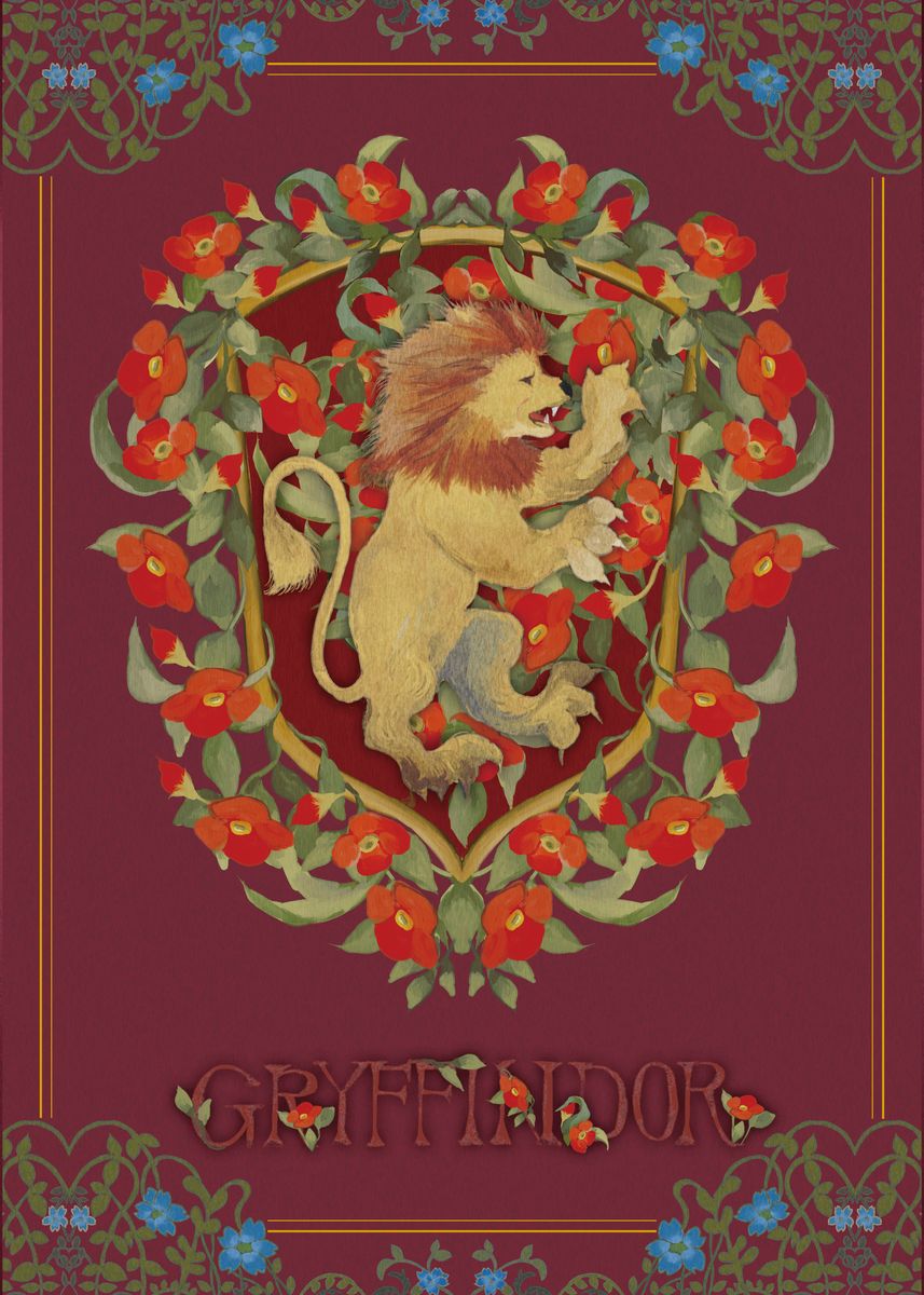 'Gryffindor Lion' Poster, picture, metal print, paint by Wizarding ...