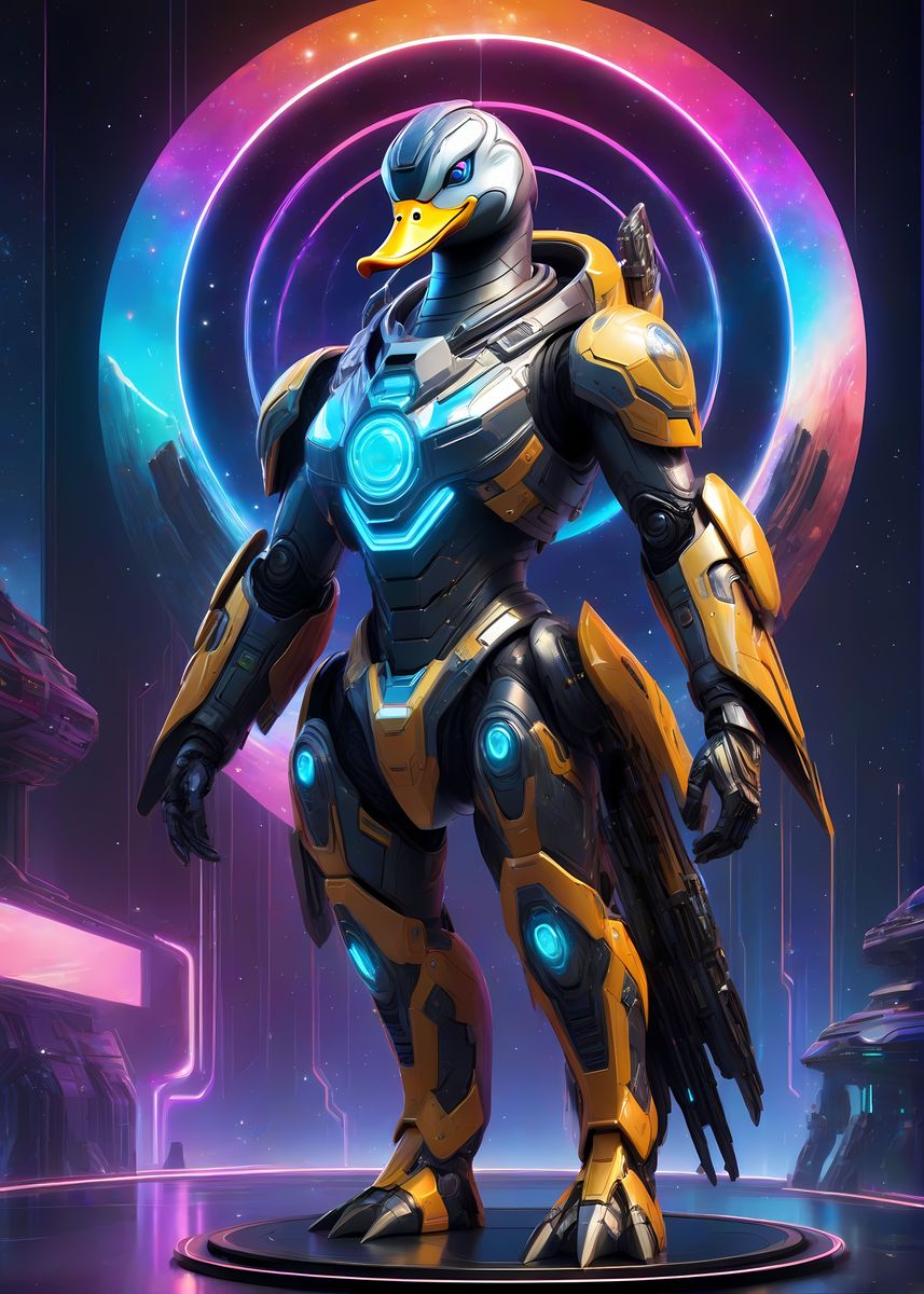 'Duck Mech Armor' Poster, picture, metal print, paint by Ruins Poster ...