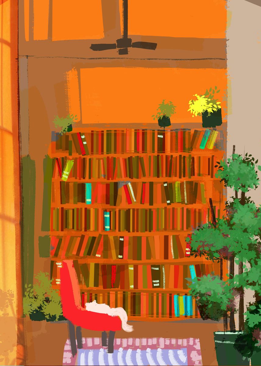 'A Peaceful Corner' Poster, picture, metal print, paint by Aria | Displate