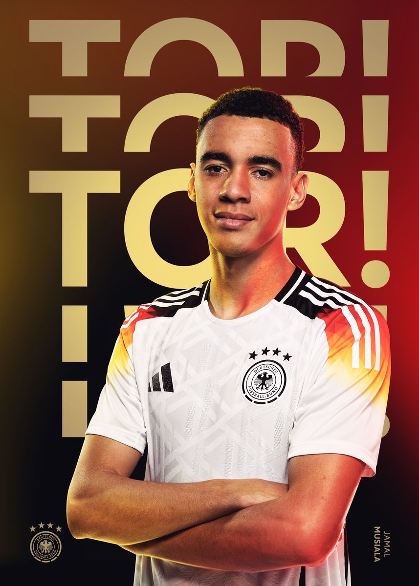 'Musiala' Poster, picture, metal print, paint by DFB | Displate