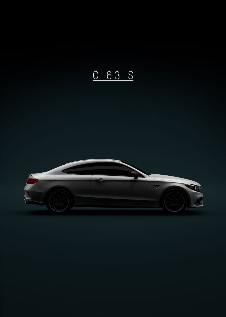 'Mercedes C63 S AMG Coupe' Poster, picture, metal print, paint by 21 ...