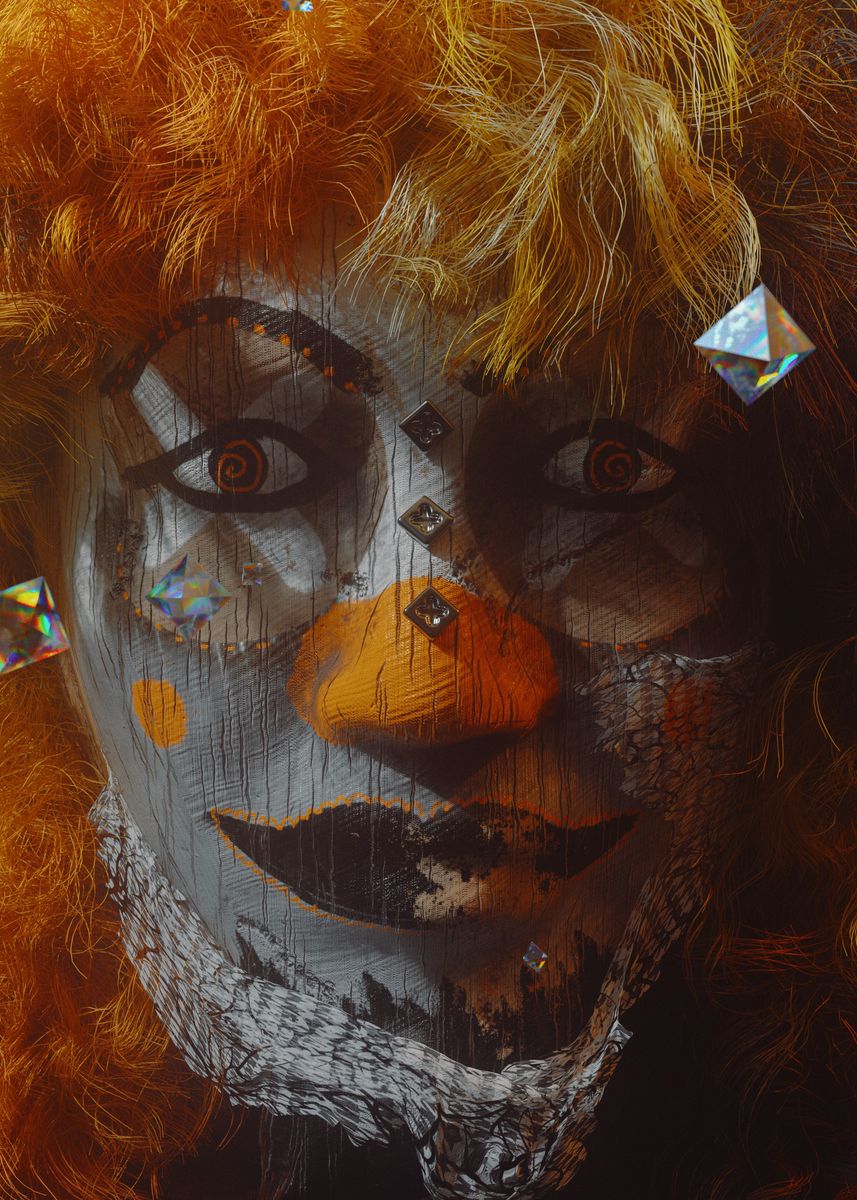 'Quiet Clown 10' Poster, picture, metal print, paint by Troj Visuals ...