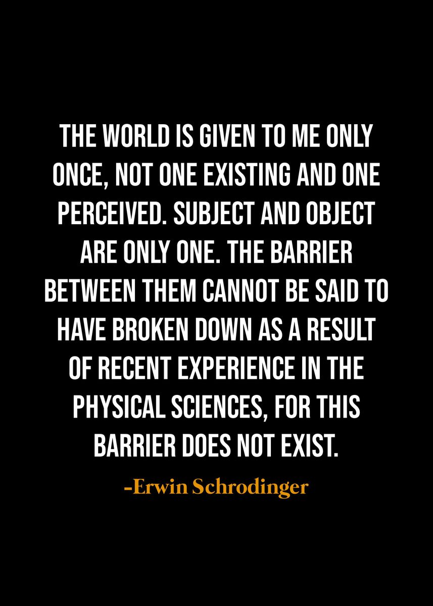 'Erwin Schrodinger quotes ' Poster, picture, metal print, paint by ...