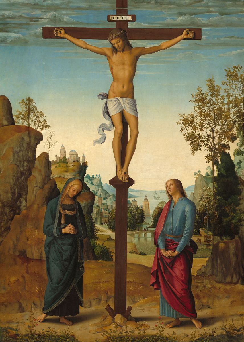 'Christ on the Cross' Poster, picture, metal print, paint by tony4urban ...
