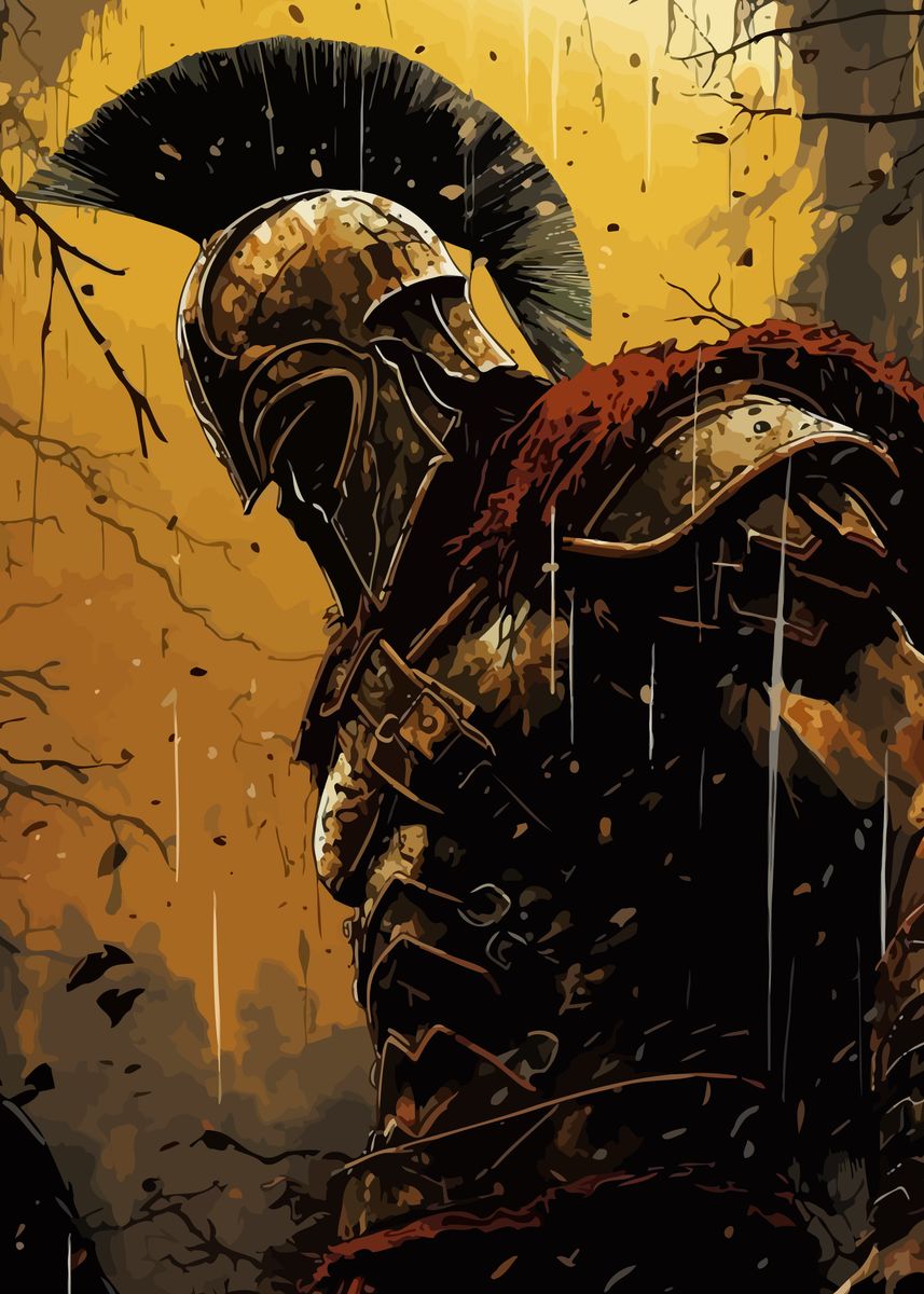 'SPARTAN WARRIOR' Poster, picture, metal print, paint by satya art ...