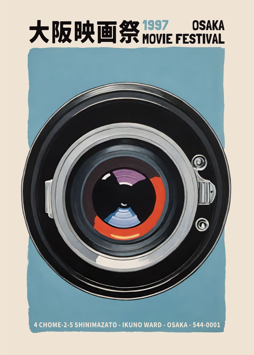 '1997 Osaka Movie Festival' Poster, picture, metal print, paint by BluePinkPanther | Displate