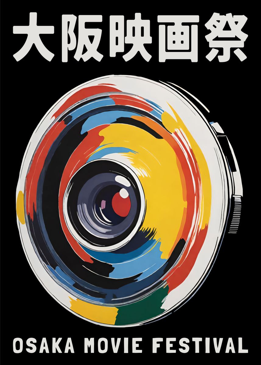 'Osaka Movie Festival Print' Poster, picture, metal print, paint by ...