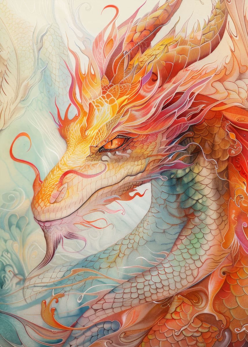 'Red Dragon Legendary' Poster, picture, metal print, paint by Mason ...